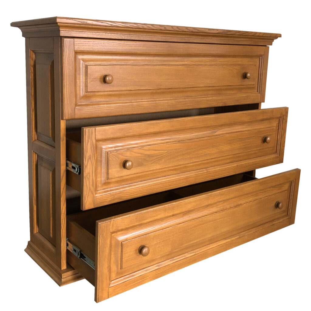 Comoda 3 sertare lemn frasin C04 - Mobila Saco